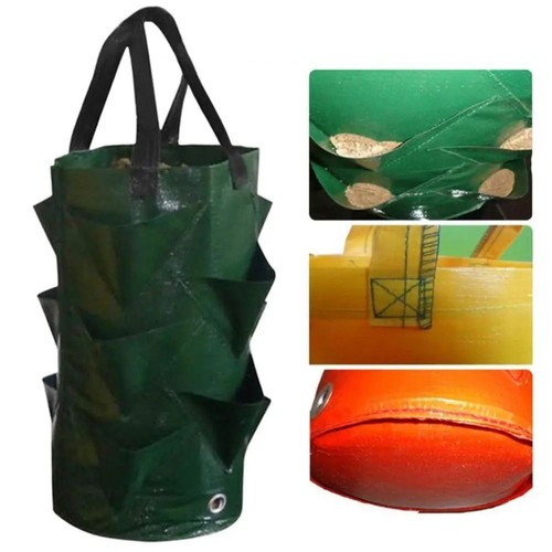 Foldable Side Planting Pouch 3L Strawberry Grow Bag Outdoor | eBay