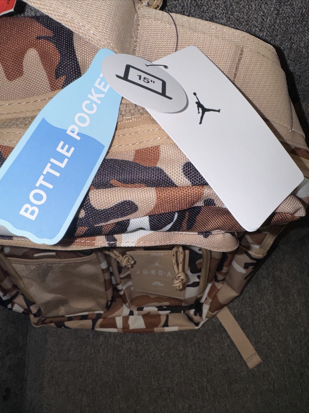 Nike Air Jordan Hesi Backpack Limited Release Sand Camo 15” Laptop Bag ...