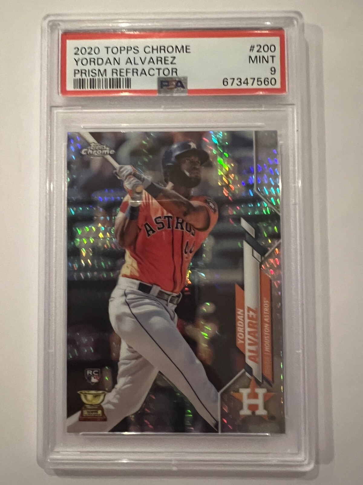 2020 Topps Chrome Yordan Alvarez RC PRISM REFRACTOR #200 PSA 9 Astros💫🔥 ...