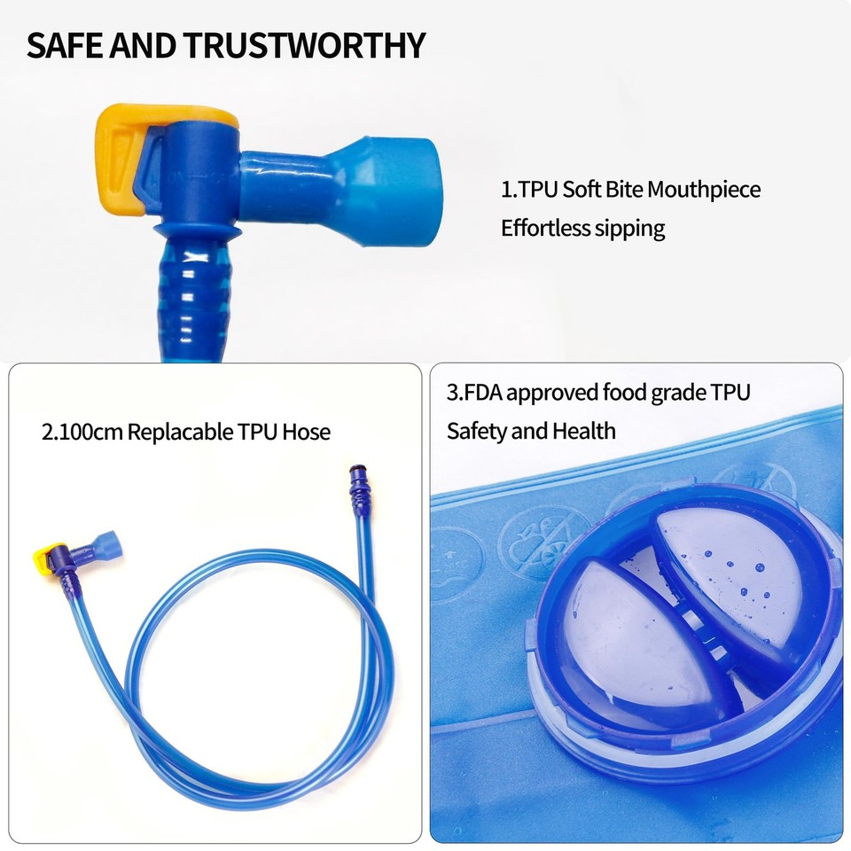 Unigear Hydration Water Bladder Reservoir - BPA Free - FDA Approved 2L ...