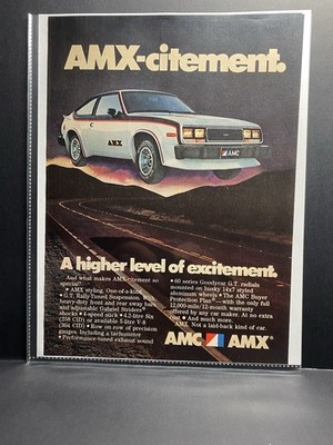 1979 AMC , AMX Vintage Printed Advertisement, Poster (1009) | eBay
