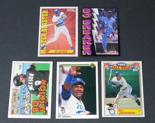 Lot of 5 Rare Bo Jackson MLB Baseball Cards - Bo Breaker / Blaster ...