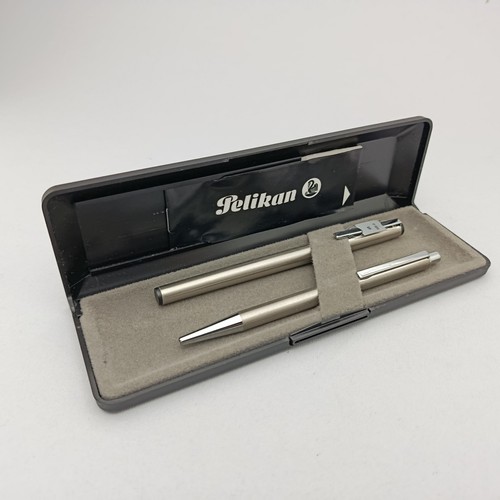 Pelikan Signum P505 Fountain Pen SS EF Nib & K505 Ballpoint Pen Vintage ...