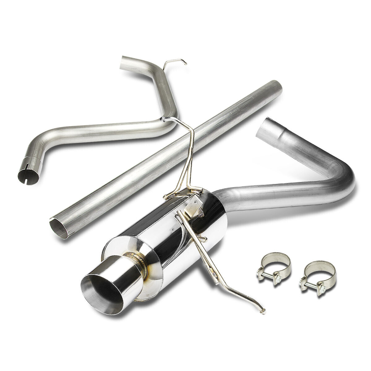 For 01-06 Chrysler PT Cruiser 2.4L 4" Muffler Rolled Tip Catback ...
