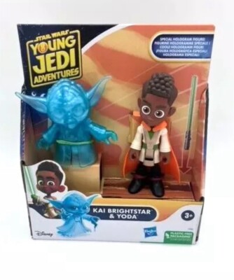 STAR WARS Young Jedi Adventures KAI BRIGHTSTAR HOLOGRAM YODA 2 Figure ...