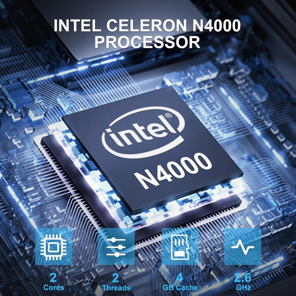 PC Stick Windows 11 Pro Mini PC Intel Celeron N4000 2.6GHz 8GB LPDDR4 ...