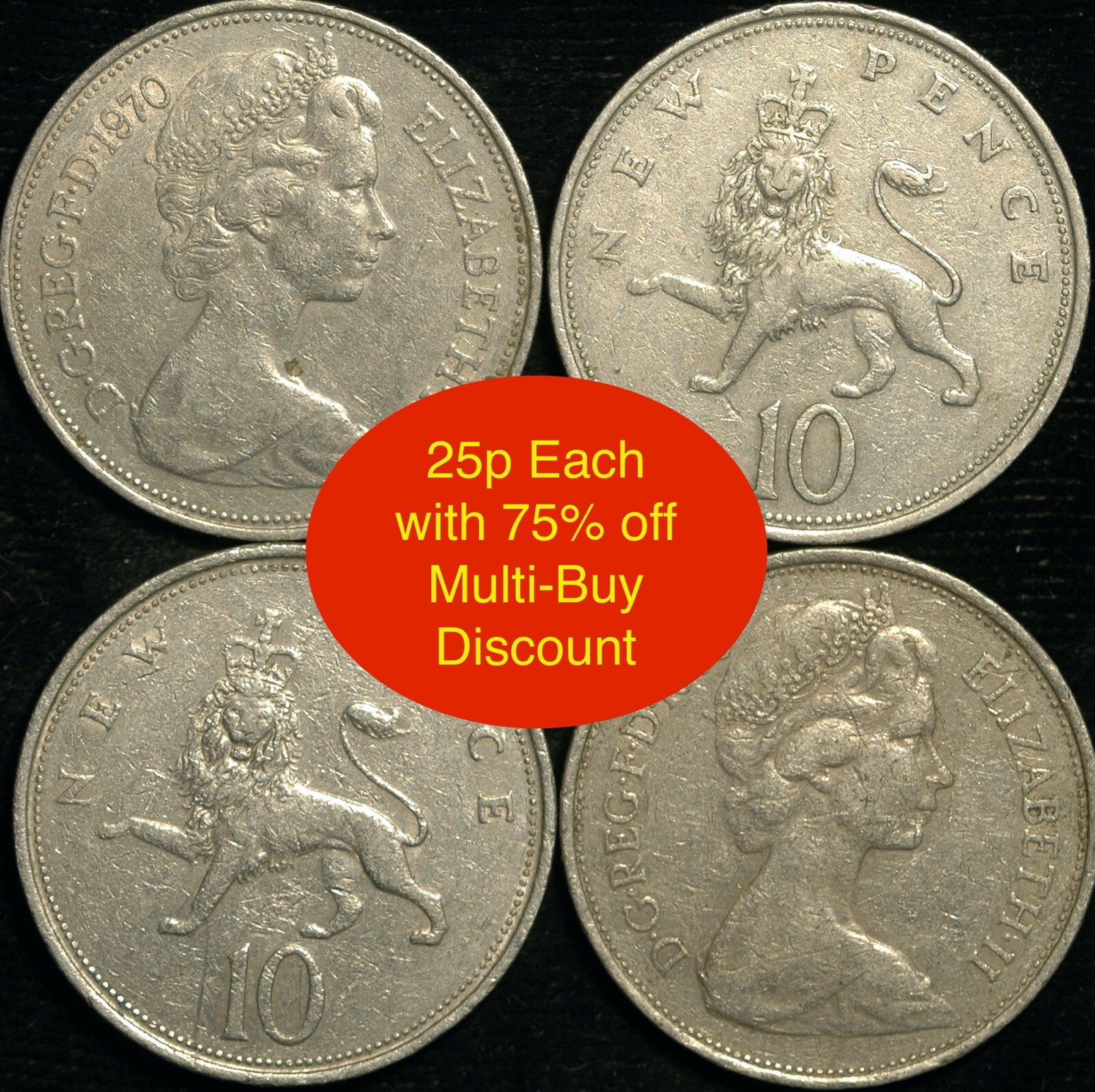 Ten Pence 10p 1968 - 1981 Large Decimal Choose Your Date | eBay UK