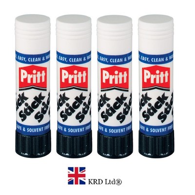 4x Genuine PRITT STICK Glue Stick Washable Non-Toxic For Office School ...