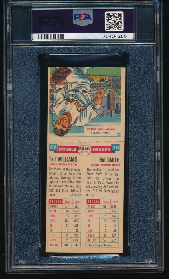 1955 Topps Double Headers #69 Ted Williams Boston Red Sox PSA 4 VG-EX ...