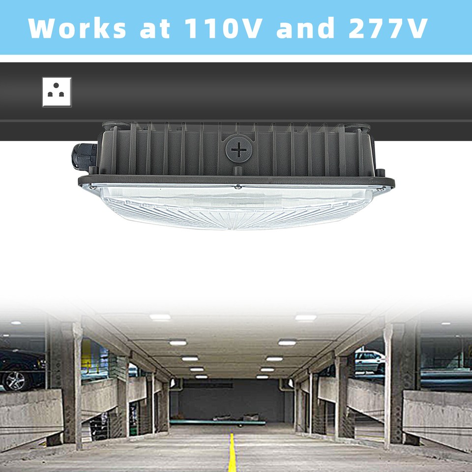 4 PACK LED Canopy Light 70W Gas Station Parking Lot Corridor Street ...