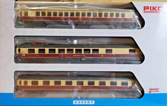 Piko 72213 Ic 178 Car Set 3 Pc. With LED And Current-Carrying Clutch I ...