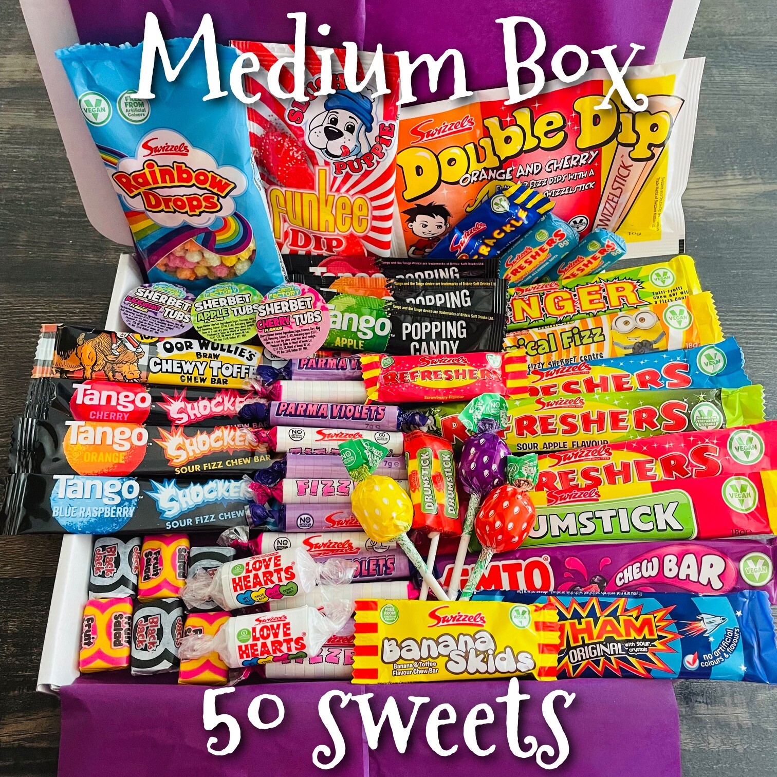 Birthday Retro Sweets Gift Box Hamper up to 100 Sweets Pick N Mix ...