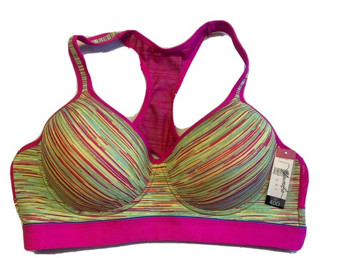 YOUMITA Pink sport Bra 40D Molded Cups Racer back Active wear Yoga NWT ...