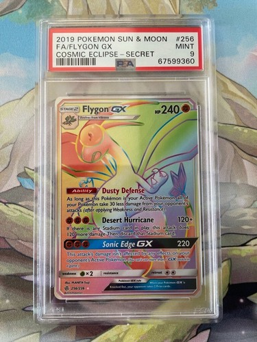 Pokemon Sun & Moon Cosmic Eclipse 256 Full Art Flygon GX Secret Rare ...