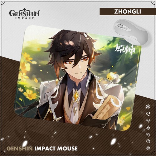Genshin Impact Anime Cosplay Zhongli Mouse Pad Computer Office Fashion ...