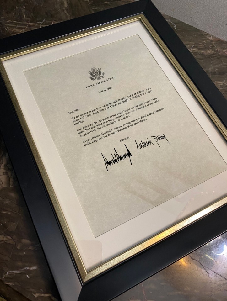SIGNED Personalized Donald Trump Melania BIRTHDAY Letter | eBay