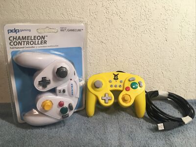 Nintendo Wii & Nintendo Gamecube Pelican & Pikachu Controller Lot Of 2 ...