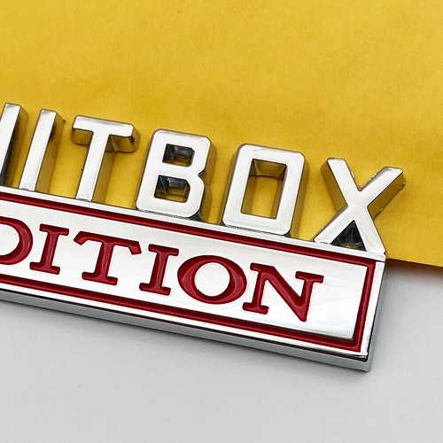 Metal Car Body Red Chrome Shitbox Edition Emblem Letter Sport Logo ...