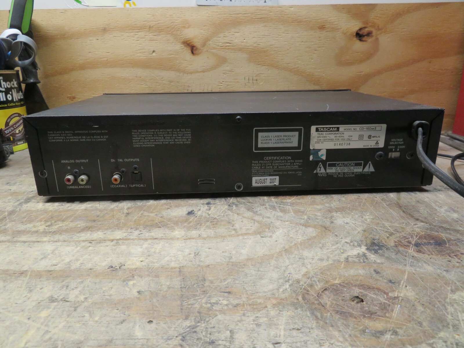 Tascam CD-160mk2 Professional CD Player - CD-160MKII POWERED ON AS IS ...
