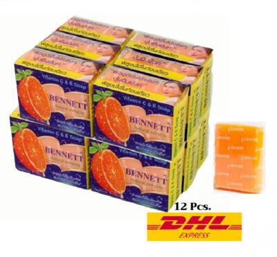 12X BENNETT Soap Vitamin C&E Soap Natural Extracts Skin Glow [130g.X12 ...