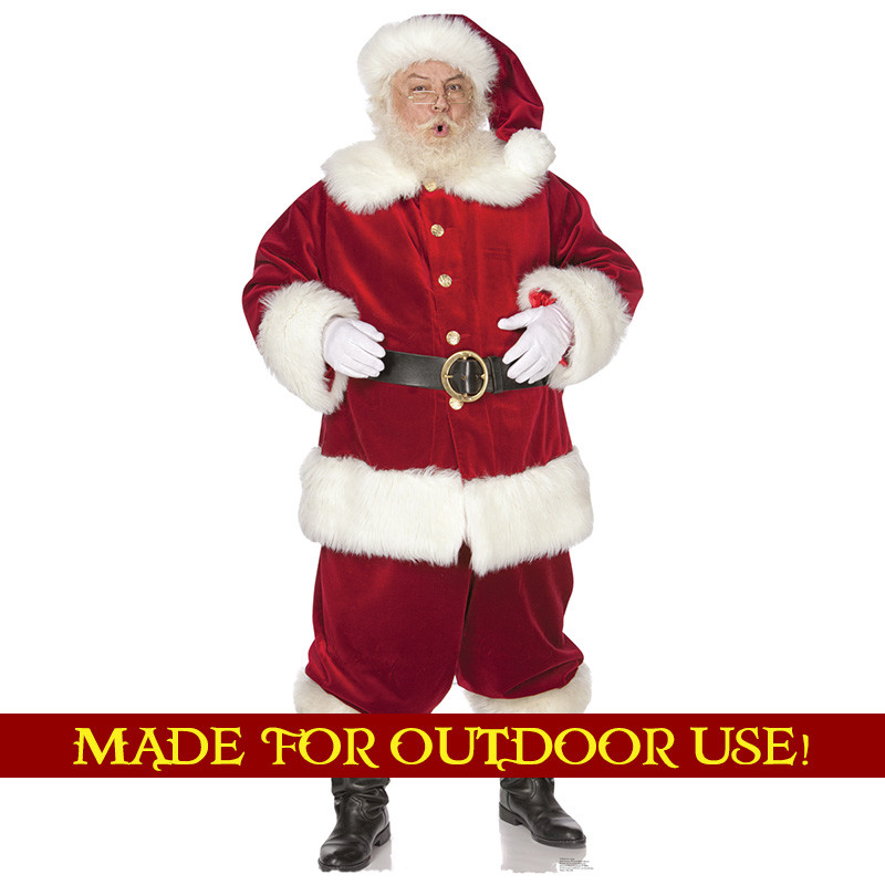 SANTA CLAUS Plastic Outdoor YARD SIGN Lifesize Christmas Standee ...