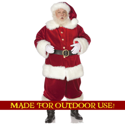 SANTA CLAUS Plastic Outdoor YARD SIGN Lifesize Christmas Standee ...