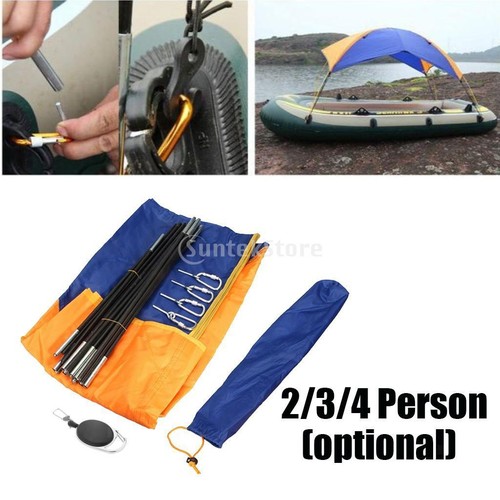 Inflatable Kayak Sun Shade Fishing Canoe Awning Rain Canopy Kit Boat ...