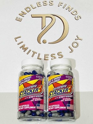Stacker 3- 100ct 2 Bottles Weight Loss & Energy Supplement Free Fast ...
