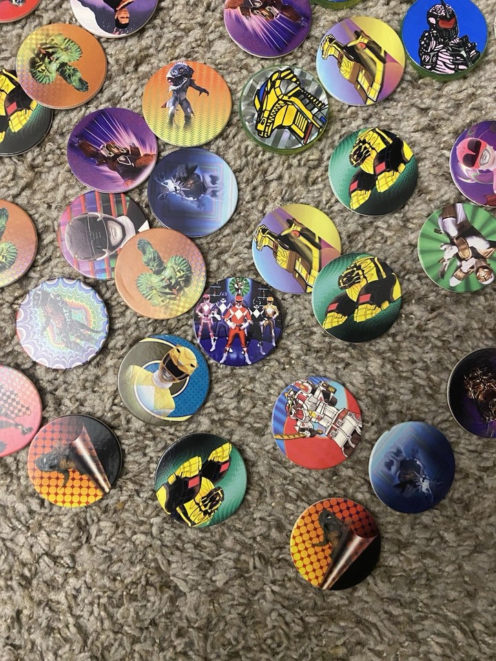 Lot of 57!Pogs Mighty Morphin Power Rangers Pogs from mid 1990s Power ...