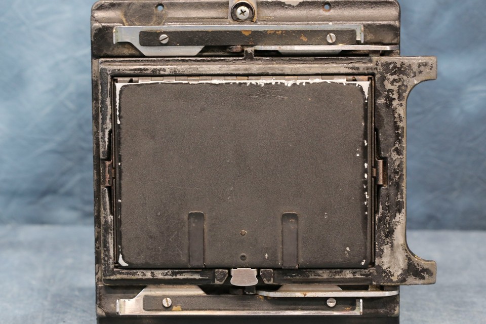 Graflex Crown Speed Graphic 4X5 Graflok back w/ gg & Fresnel XLNT paint ...