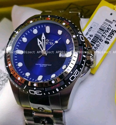 Invicta - HYDROMAX 200m - AUTOMATIC - Blue Dial - Pro Diver - mens ...