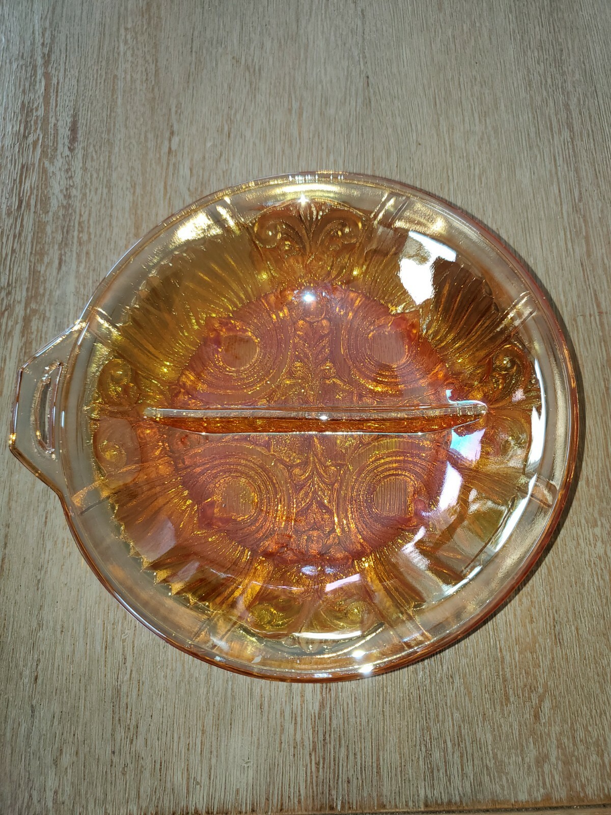 Vintage Amber Carnival Glass Two Sided Candy/relish Dish | eBay