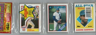 1988 TOPPS RAK PACK SEALED DREW HALL ROOKIE CUBS ANDRE DAWSON TOP FREE ...