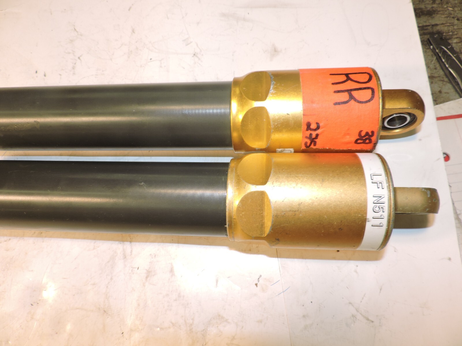 (2) Ohlins CUP adj. shocks 6 3/4" shafts ROUSH pair fronts NASCAR Late ...