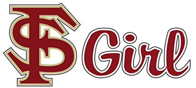 FSU FLORIDA STATE UNIVERSITY "FS Girl" 6" PREMIUM VINYL DECAL LICENSED ...
