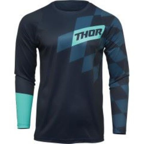 Thor Sector Birdrock Jersey, Off-Road Riding Gear, Midnight/Mint *S,M ...