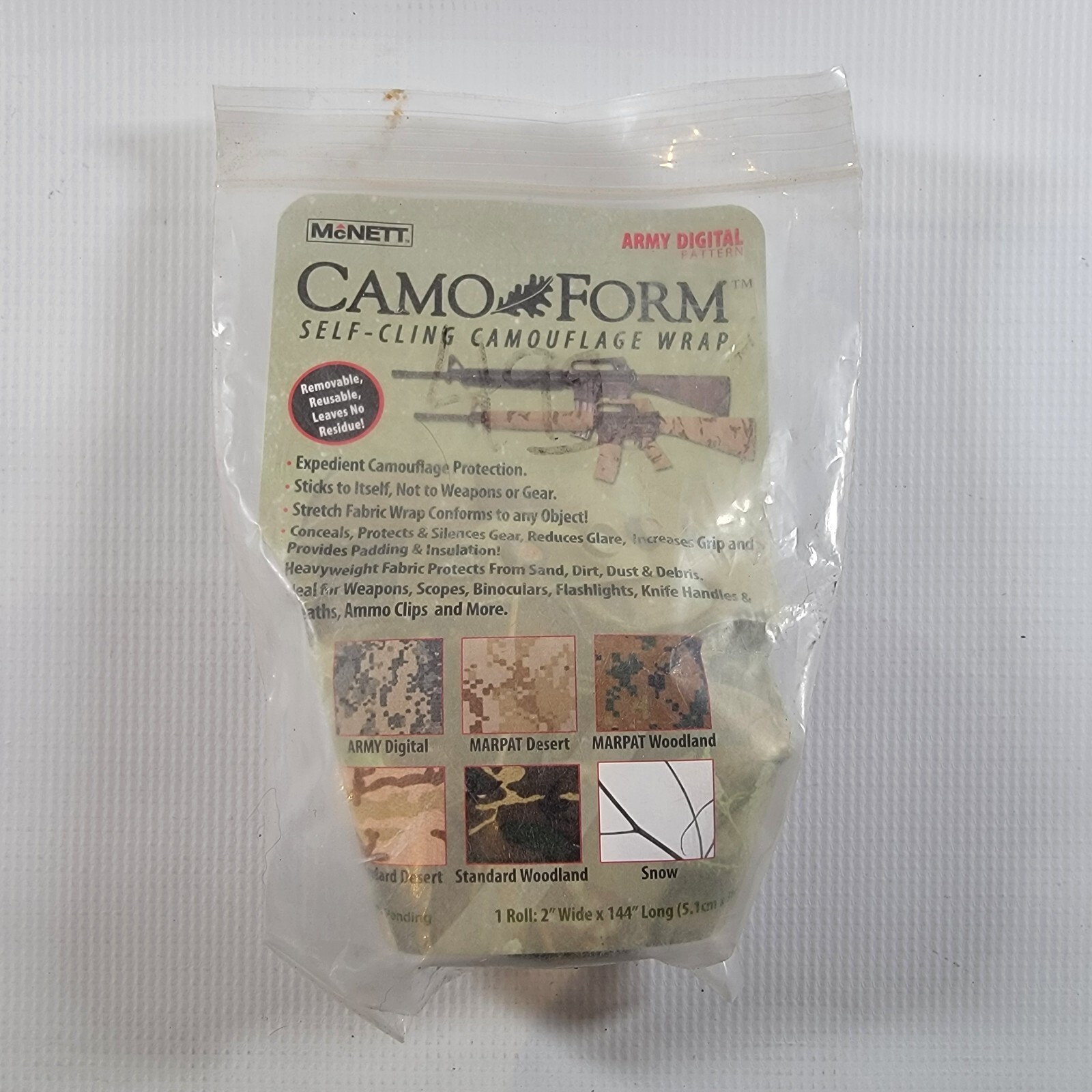 McNett Tactical Camo Form Protective Army Digital Fabric Tape Camo Wrap ...