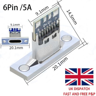 Female USB-C Type-C Panel Mount Break Out Boards, 4-Pin | eBay UK