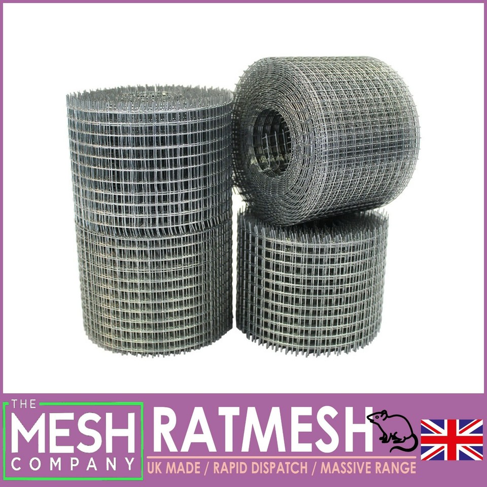 The Mesh Company Galvanised Rat Mesh Roll | Rodent Proofing Welded ...