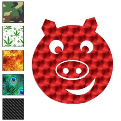 Pig Face Oink Cute, Vinyl Decal Sticker, 40 Patterns & 3 Sizes, #1368 ...