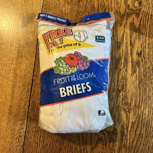 VTG 2001 Fruit Of The Loom 7 Pack Briefs FTL Waistband Mens Large ...