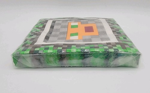 Minecraft Birthday Party NAPKINS 16 Pcs Sheep Green Gamer Kids ...