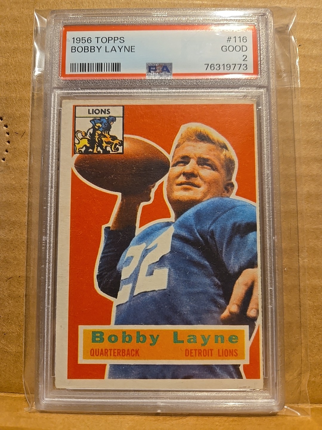 1956 Topps - Bobby Layne #116 for sale online | eBay