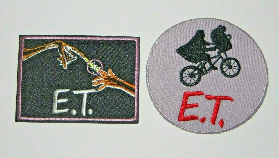 E.T. THE EXTRA TERRESTRIAL Iron On Patch Set Of 2 Collector's Patches ...