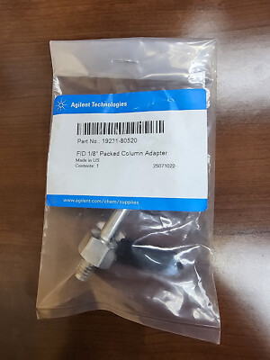 Agilent 19231-80520 FID/NPD adapter, for 1/8 inch packed columns | eBay