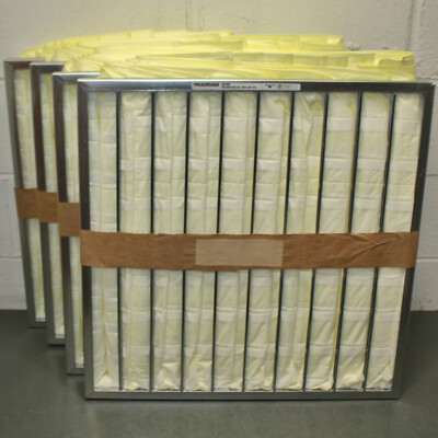 (4) Air Handler Pocket Air Filters 3XJ82, 24x24x30 Bag, MERV 14, 95% | eBay