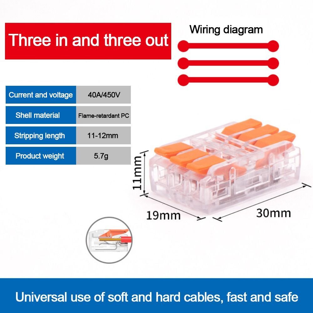 Universal Quick Terminal Block Mini Fast Connector Electrical | eBay
