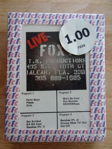 New Old Stock FOXY LIVE 8 Track Tape 1970s Sealed | eBay