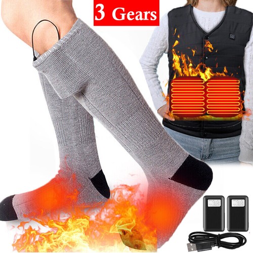 USB Electric Heated Vest Jacket Cloth Warm Up Heating Pad Body Warmer ...