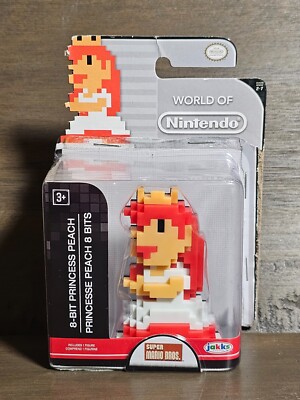 World Of Nintendo Super Mario 8 Bit Princess Peach Jakks Figure | eBay